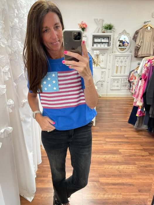 American Flag Tee (FINAL SALE ITEM) – K Posh Boutique